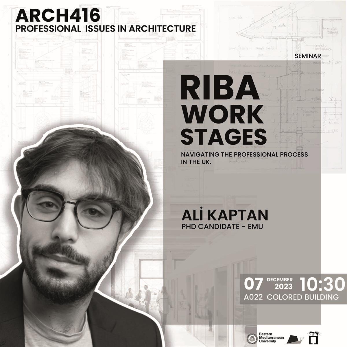 RIBA Plan of Work by Ali Kaptan | Announcements | Department of Architecture - EMU